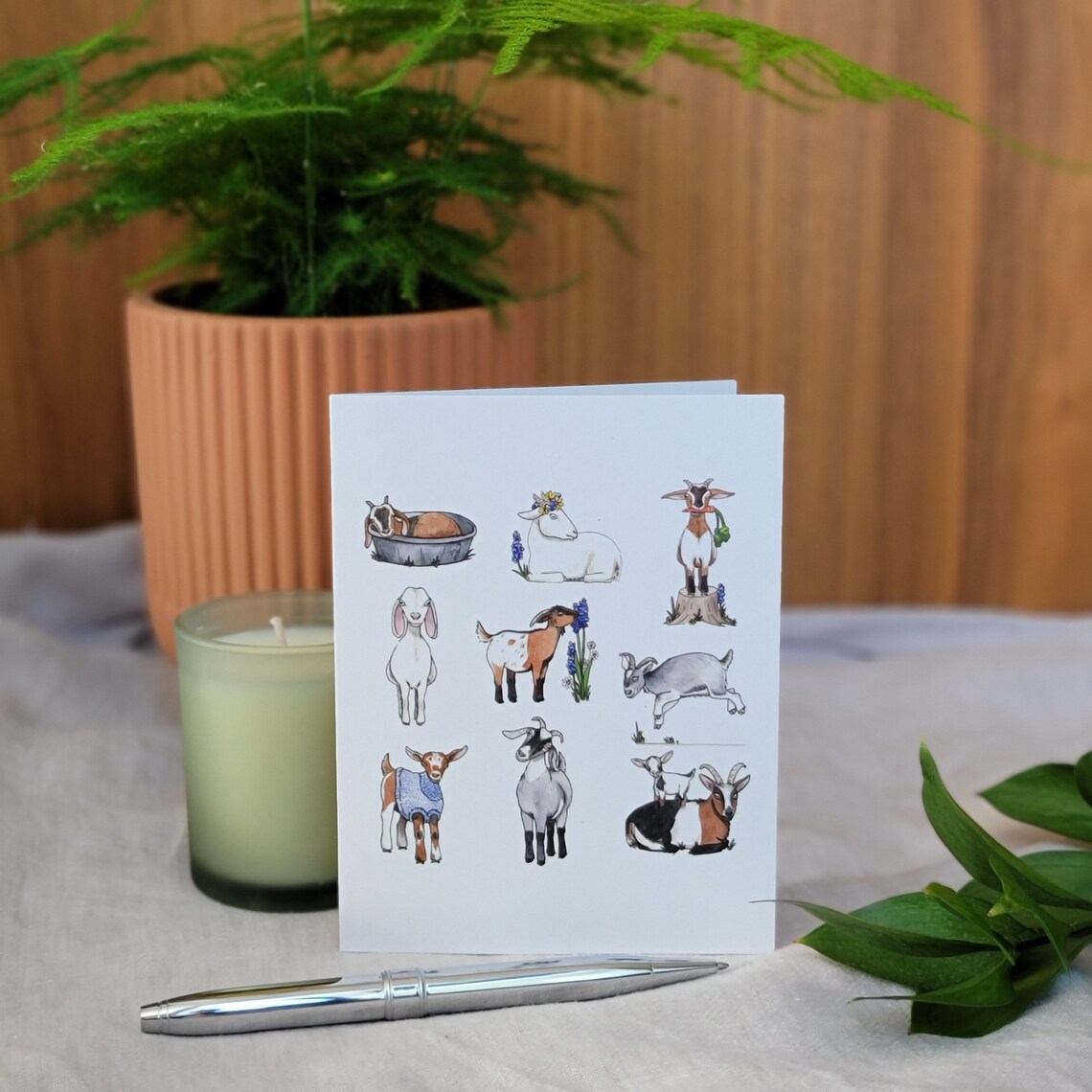 Cute Goats Card // Goat Lover Card - Etsy