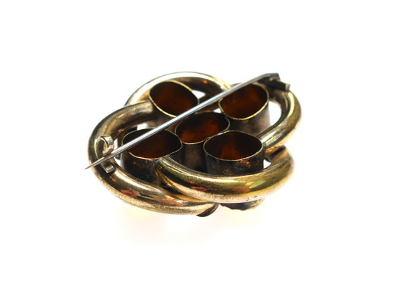 Antique Victorian pinchbeck gilt metal citrine paste … - Gem
