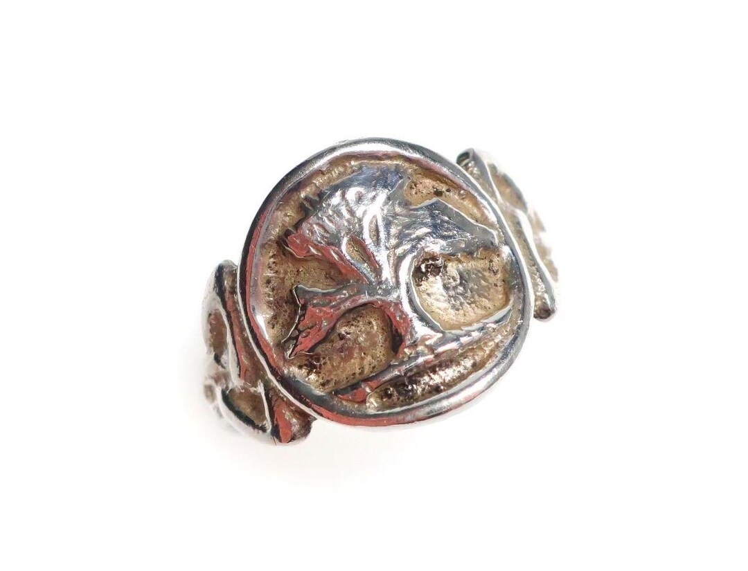 Vintage C1950s Scottish Silver Oak Tree Crest Signet Ring - Etsy