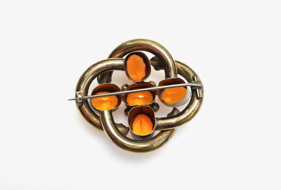 Antique Victorian pinchbeck gilt metal citrine paste … - Gem