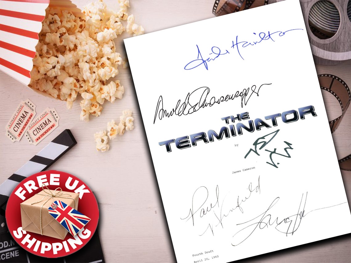The Terminator Script with Signatures /Autographs Reprint | Etsy
