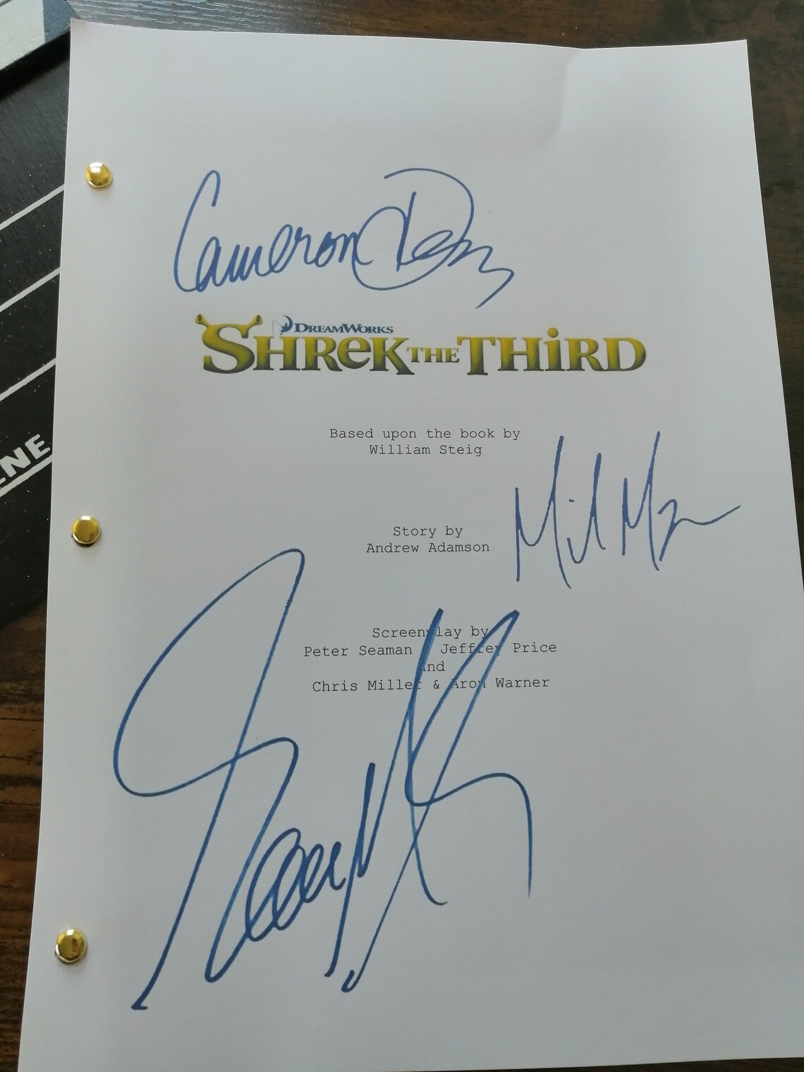 Shrek el tercer guión de la película con firmas / autógrafos | Etsy