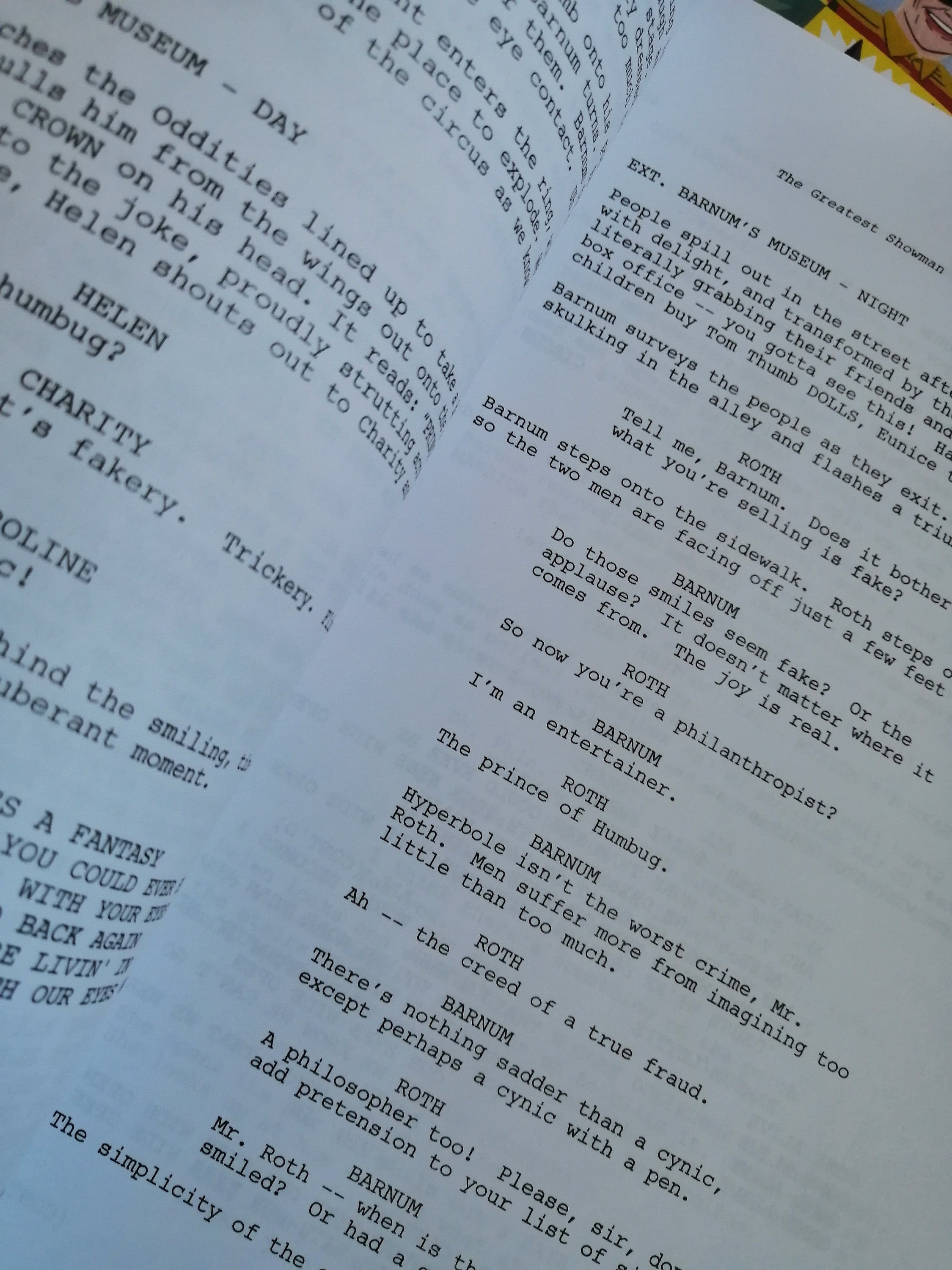 The Greatest Showman 2017 Script Screenplay with | Etsy