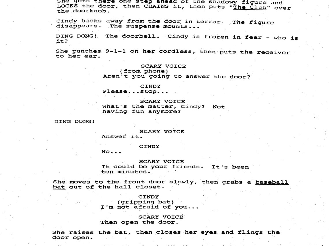 Scary Movie Script with Signatures /Autographs Reprint Carman | Etsy