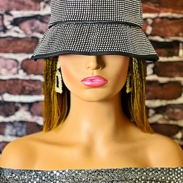 Rhinestone Crystal Hat - Etsy