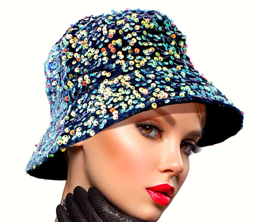 2chique Boutique Women's Sequin Bucket Hat - Etsy