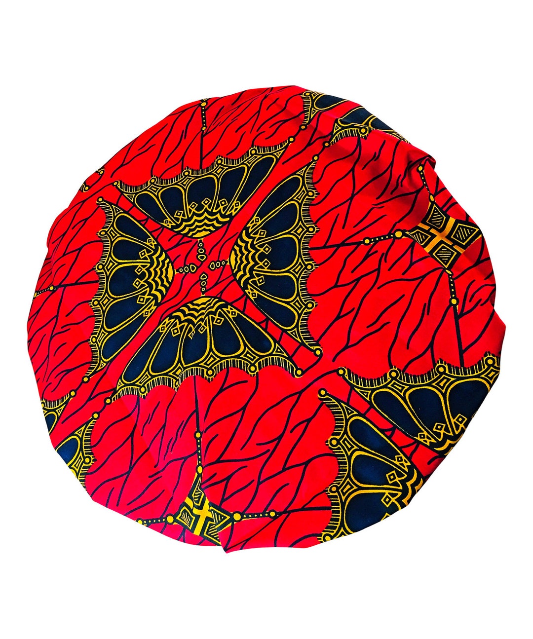 African Ankara Print Satin Bonnet Multi Color Patterns Red/multi - Etsy