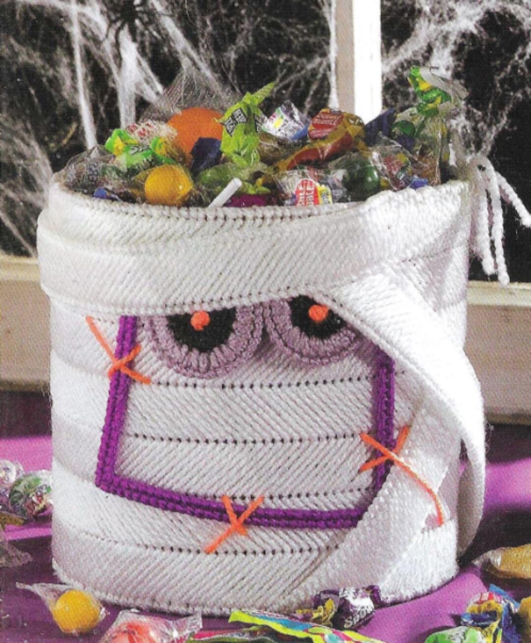 Mummy Plastic Canvas Pattern PDF + 2 Halloween Bonuses - Etsy