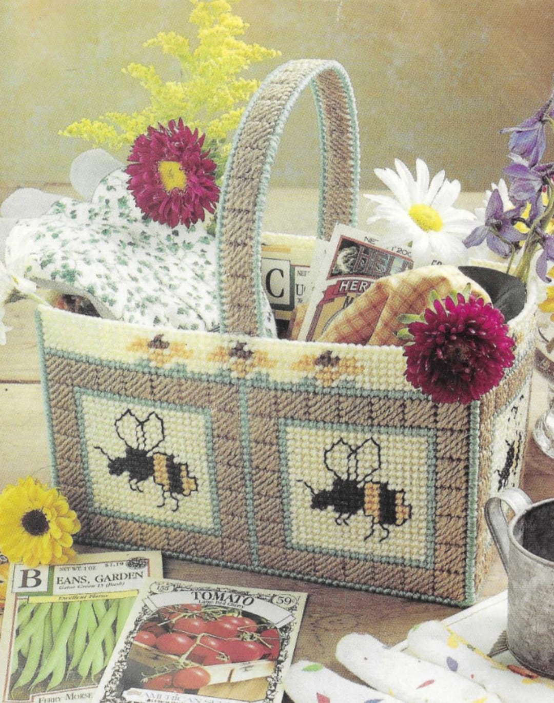 Bee Basket Plastic Canvas Pattern PDF - Etsy