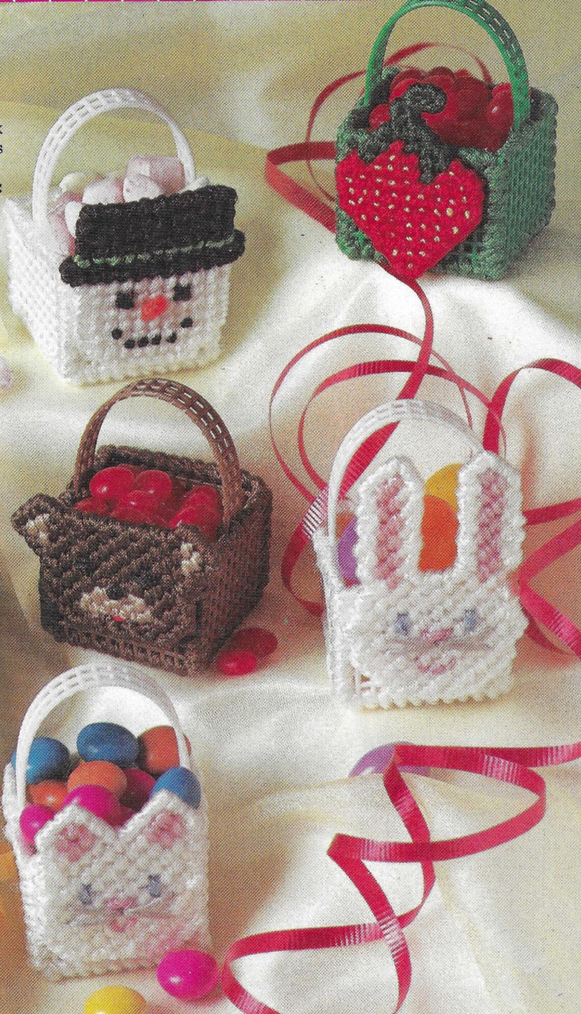 Mini Baskets Plastic Canvas PDF, Easter, Bear, Christmas - Etsy