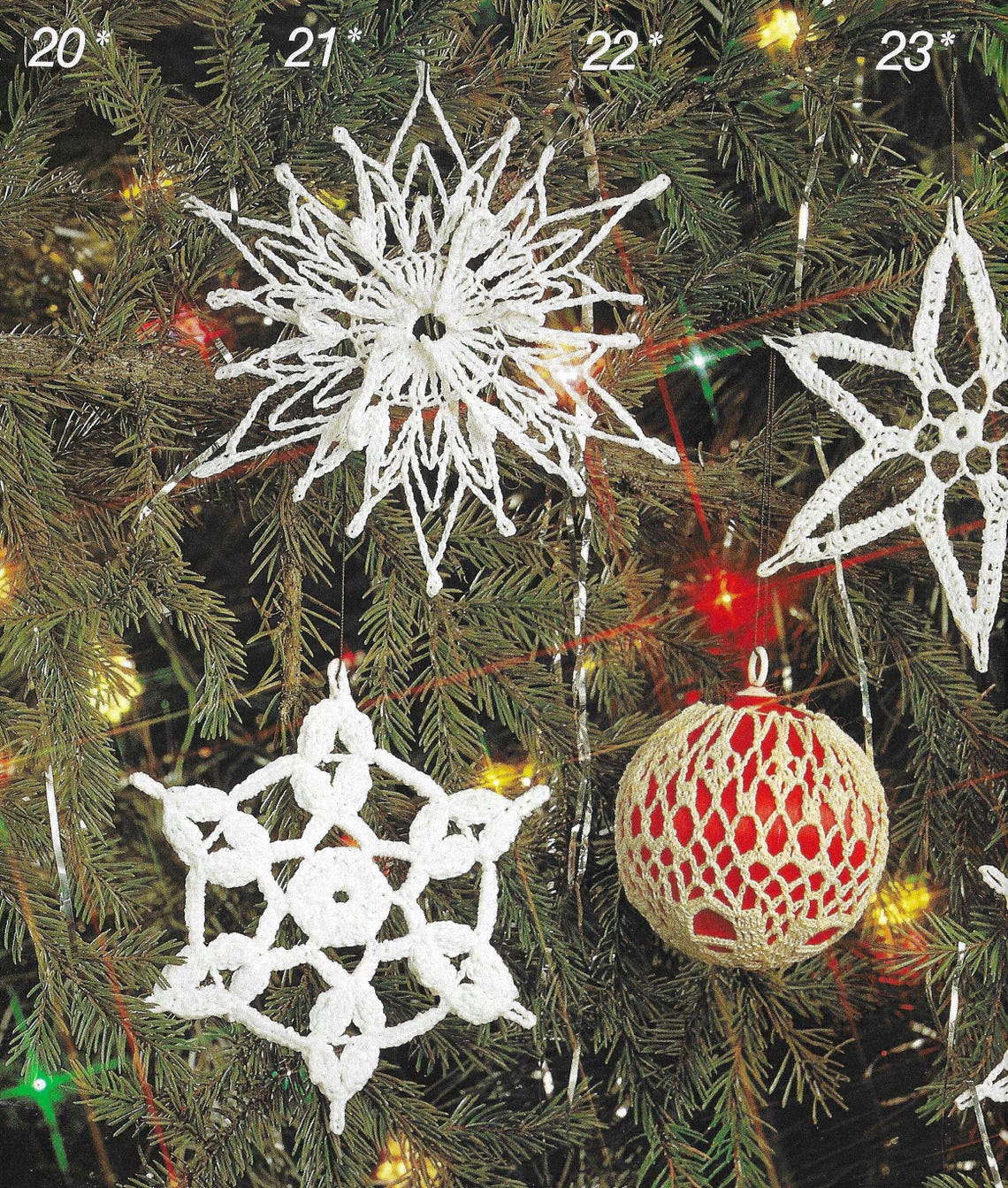 Crochet Snowflake and Ball Cover Patterns PDF, 8 Patterns - Etsy