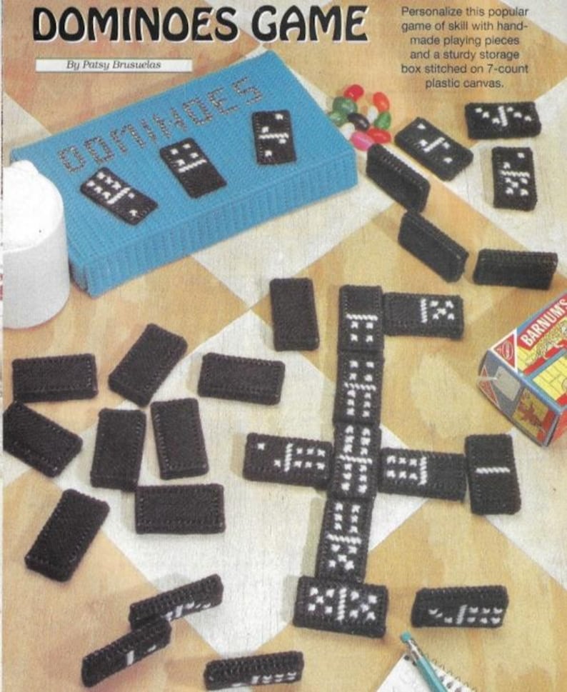 Dominoes With Case Plastic Canvas Pattern PDF - Etsy