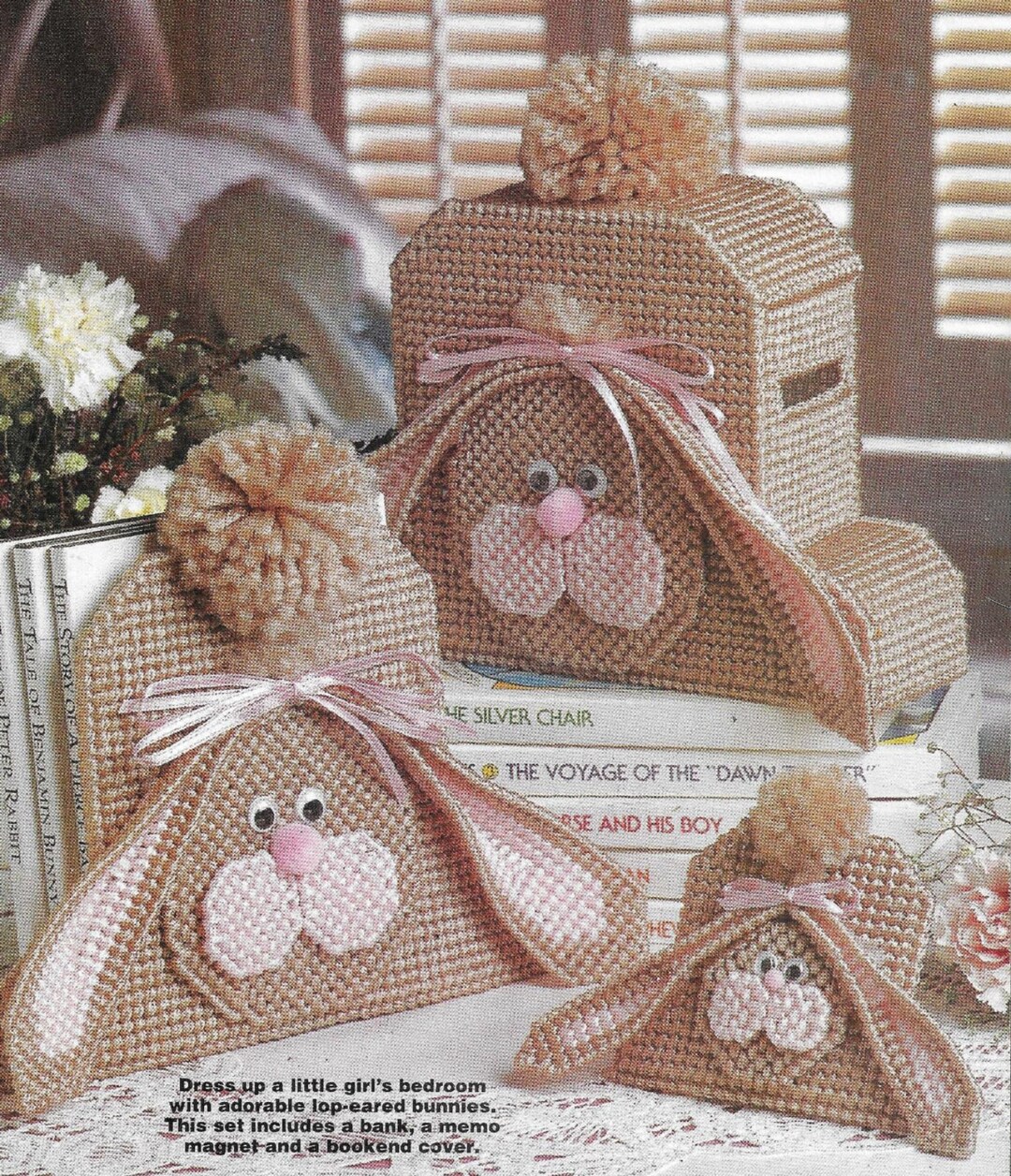 3 Bunny Plastic Canvas Patterns, Bank, Bookend, Magnet PDF - Etsy