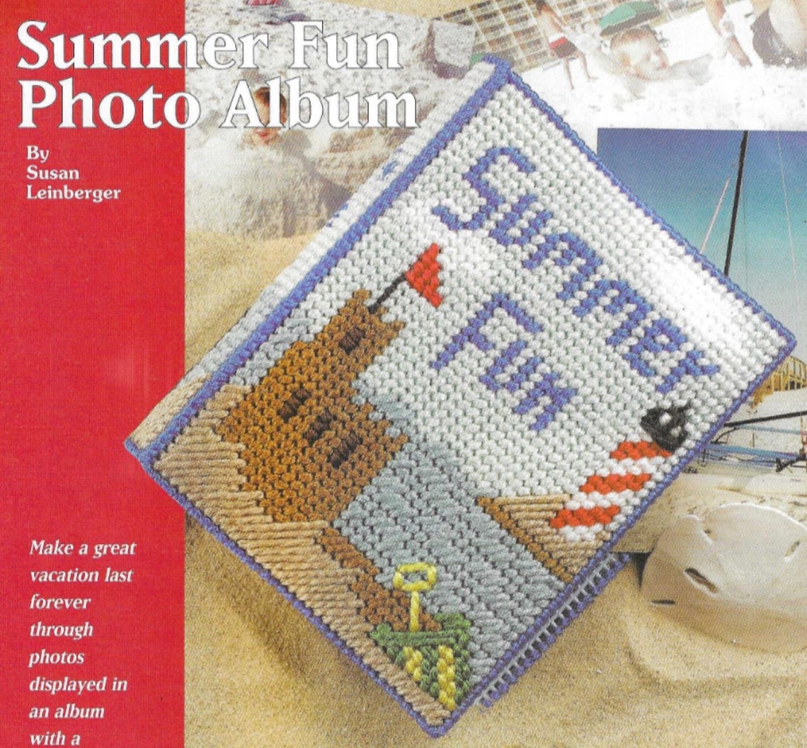 Summer Fun Photo Album Cover Plastic Canvas Pattern PDF - Etsy