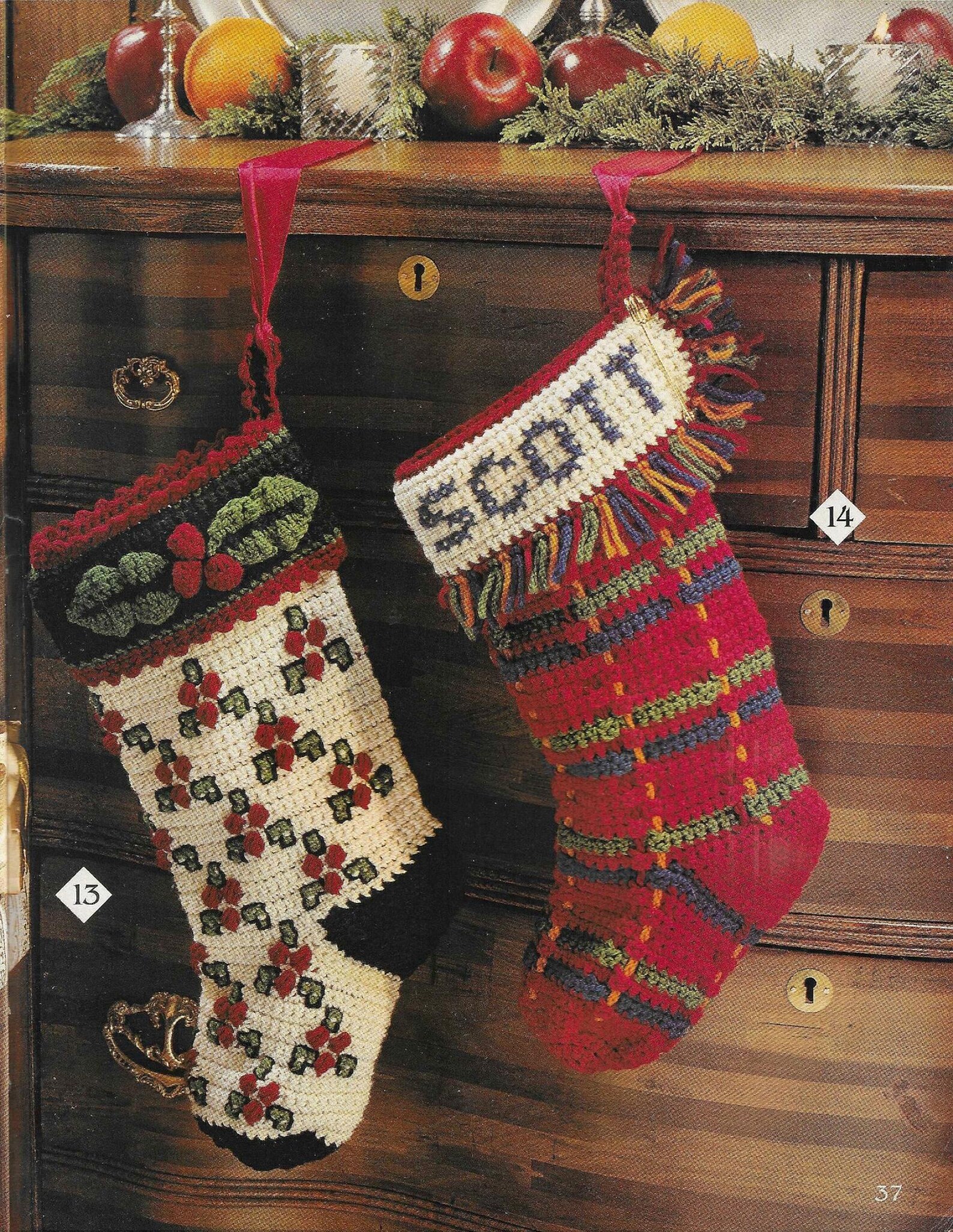 Three Crochet Christmas Stockings Pattern PDF - Etsy
