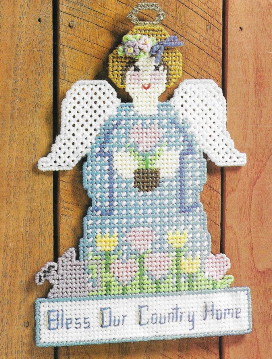 Bless Our Country Home Angel Plastic Canvas Pattern PDF - Etsy