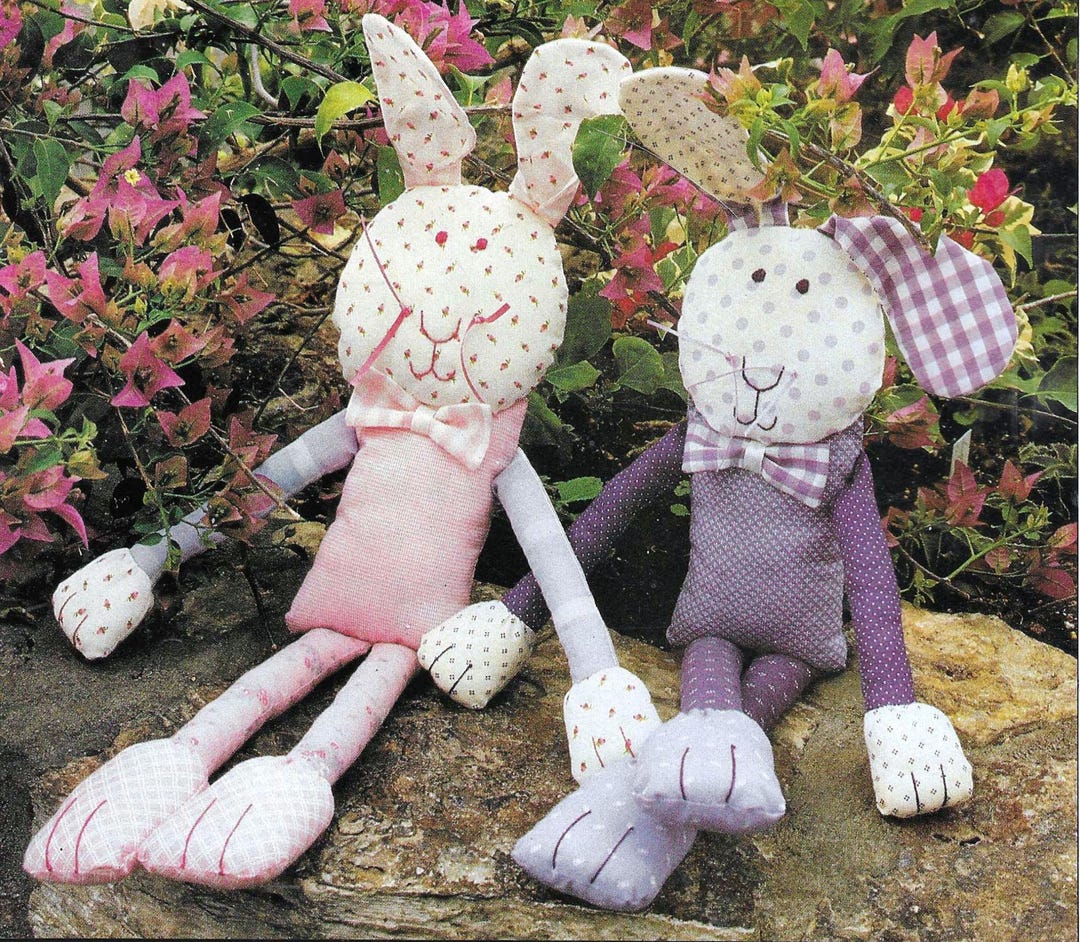 Vintage Floppy Bunny Sewing Instructions Pattern PDF - Etsy
