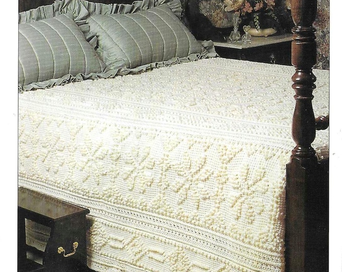 Vintage Crochet Bedspread Pattern PDF - Etsy