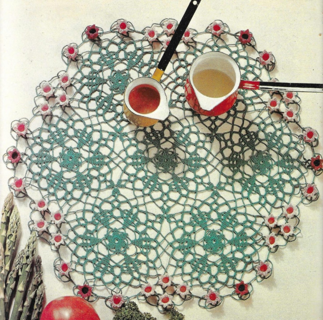 Vintage Crochet Table Centerpiece PDF - Etsy