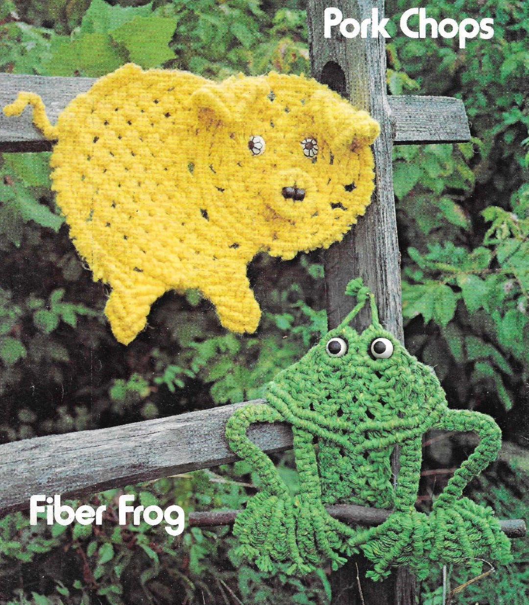 Two Vintage Macrame Patterns, Pig and Frog PDF - Etsy