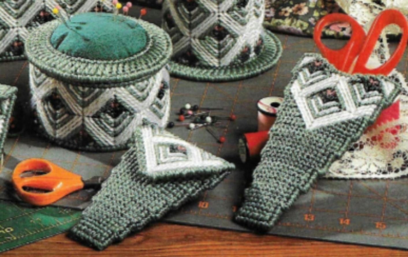 8 Sewing Accessories Plastic Canvas Pattern PDF - Etsy