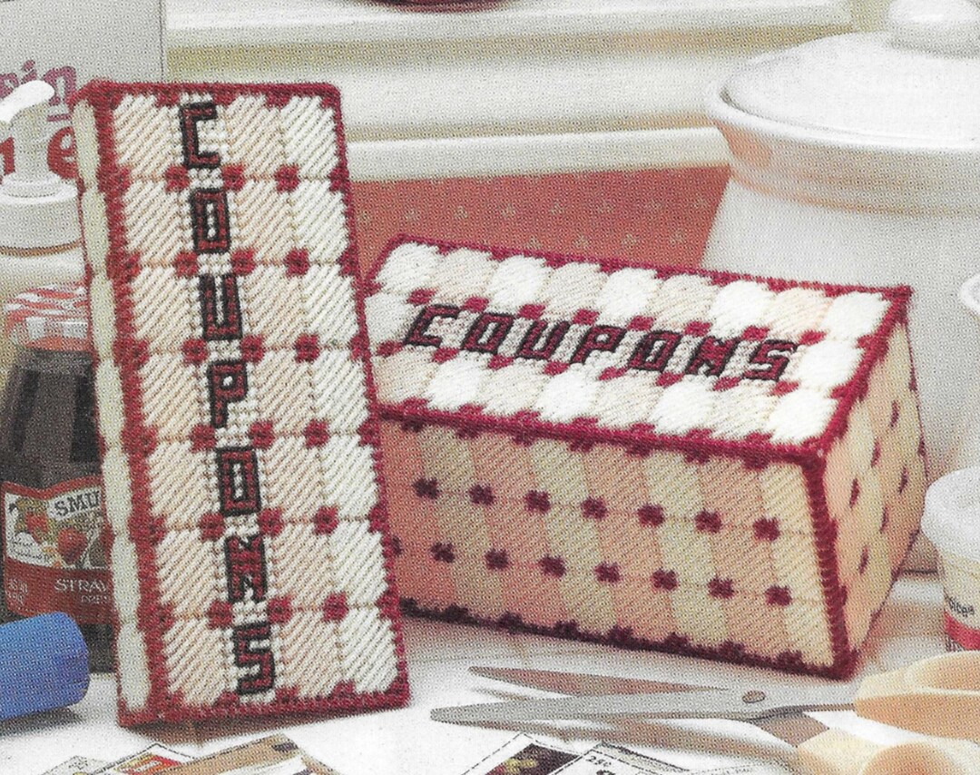 Coupon Wallet and Storage Box Plastic Canvas PDF - Etsy