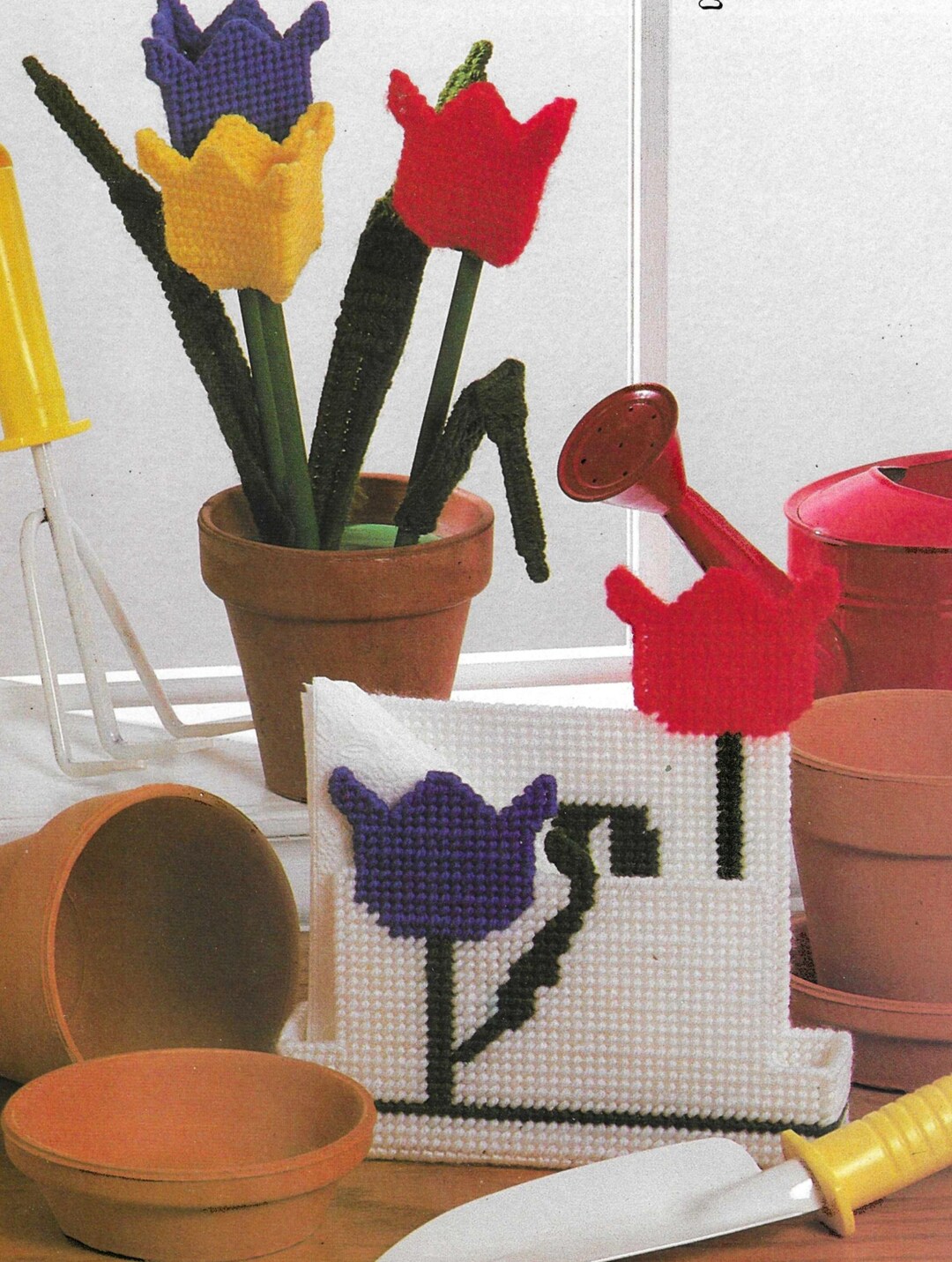 3d Tulips Coasters Set Plastic Canvas PDF - Etsy