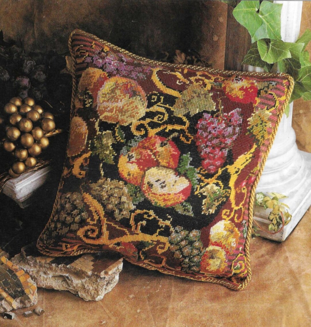 Vintage Needlepoint Baroque Pillow Pattern PDF - Etsy