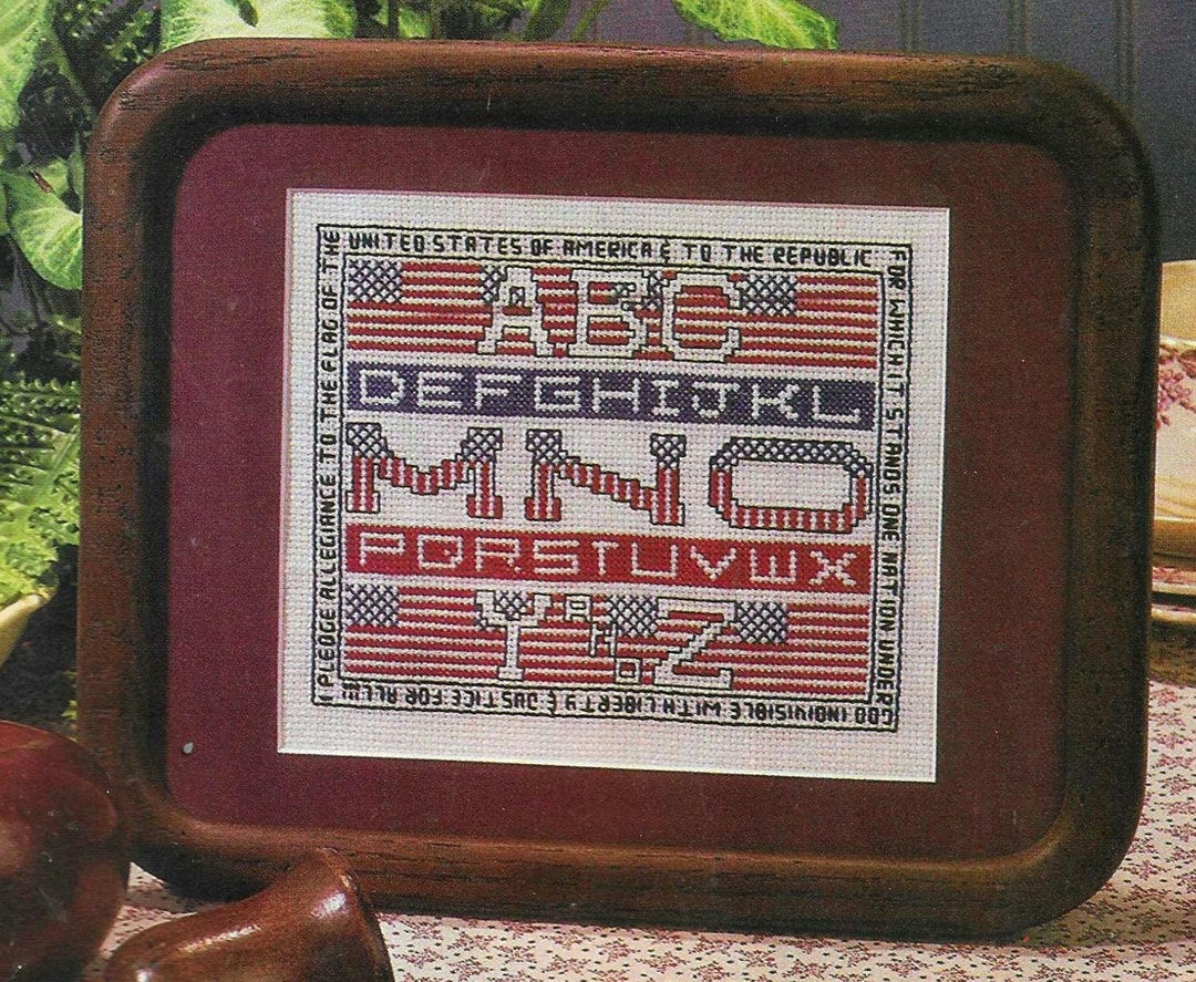 Americans Sampler Cross Stitch PDF - Etsy