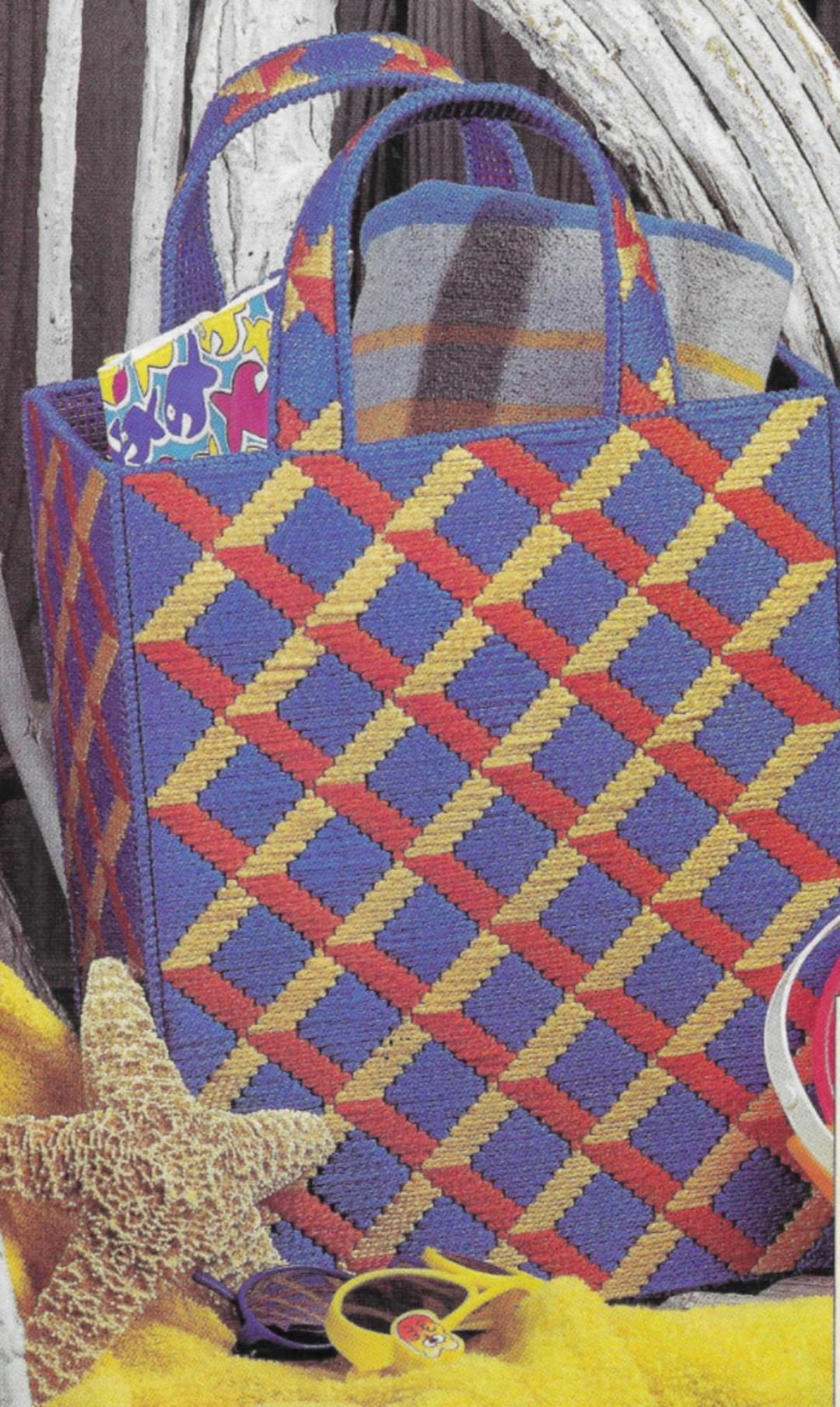 Tote Bag and Can Cover Plastic Canvas PDF - Etsy