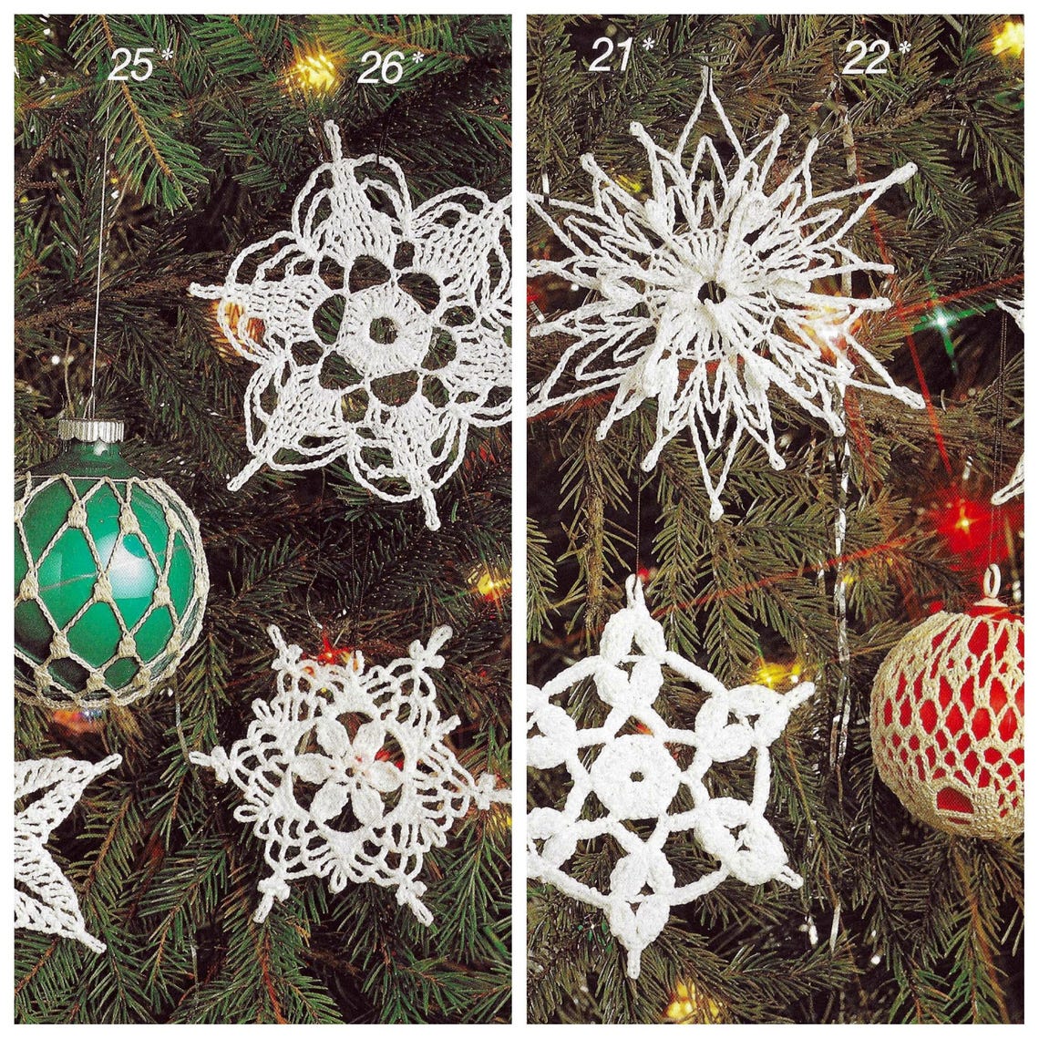 Crochet Snowflake and Ball Cover Patterns PDF, 8 Patterns - Etsy