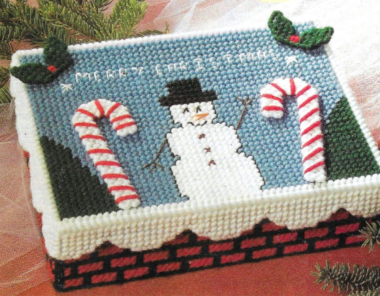 Christmas Card Storage Box Plastic Canvas Pattern PDF - Etsy