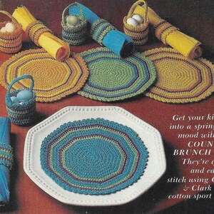 Vintage Crochet Table Set PDF - Etsy