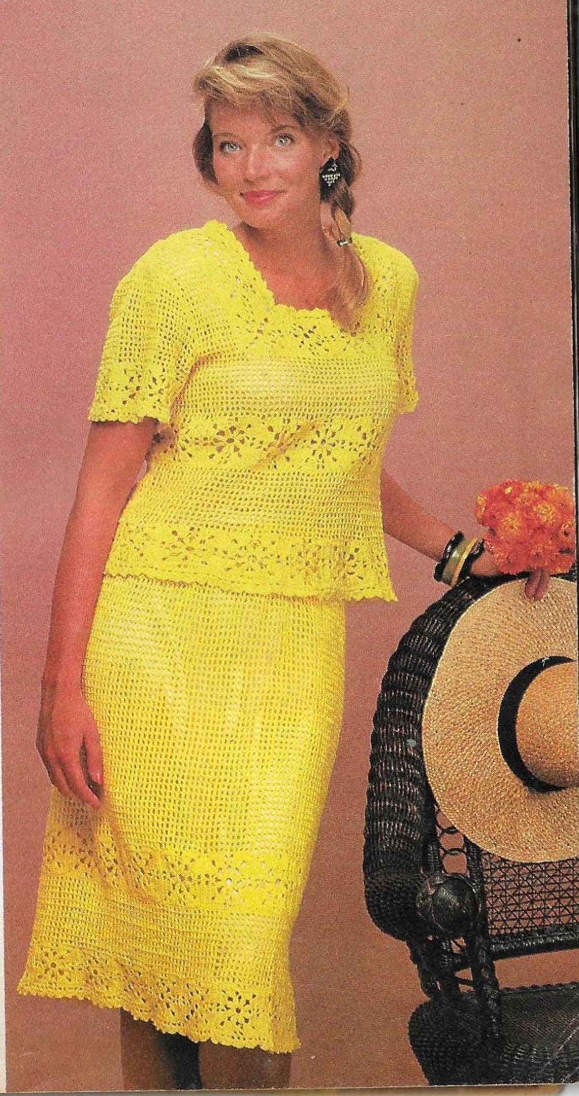 Filet Crochet Top and Skirt PDF - Etsy