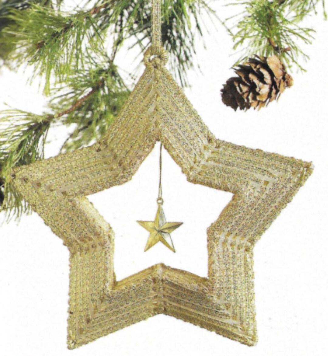 Vintage Star Plastic Canvas Ornament Pattern PDF - Etsy