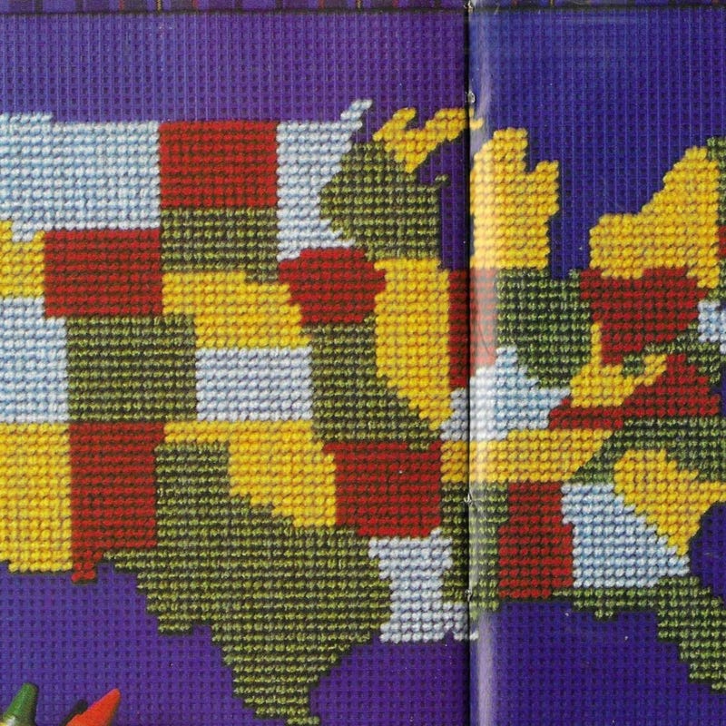 Plastic Canvas Usa Map - Etsy