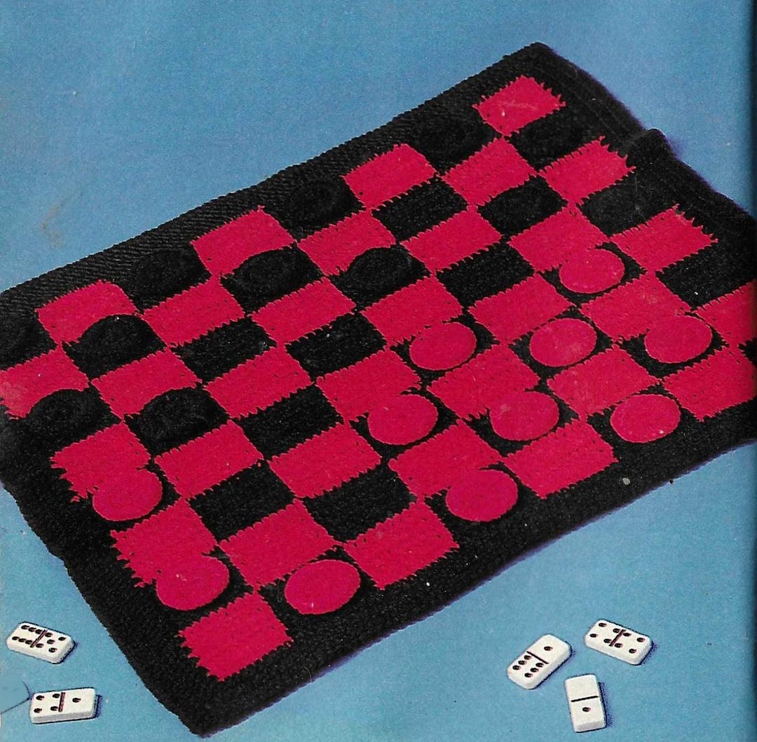 Giant Checkers Crochet PDF - Etsy