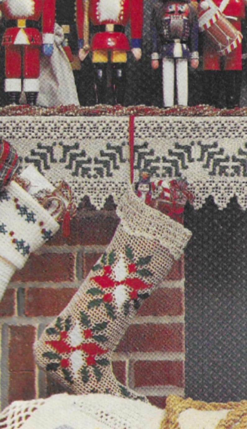 Pine Tree Mantle Trim Crochet Christmas Pattern PDF - Etsy