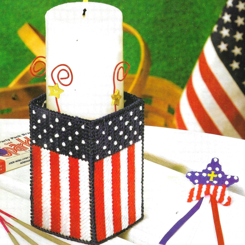 Plastic Canvas Flag Pin - Etsy