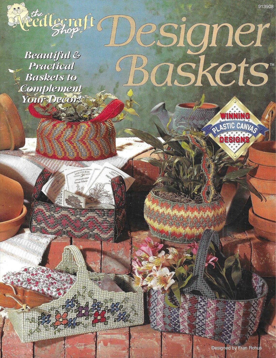 Designer Plastic Canvas Baskets PDF - Etsy