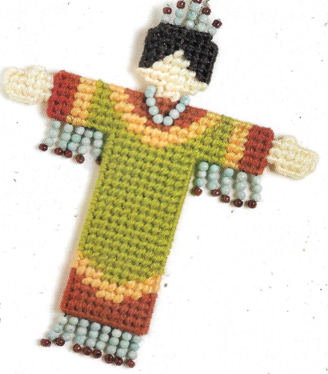 Native American Plastic Canvas Necklace Pattern PDF - Etsy