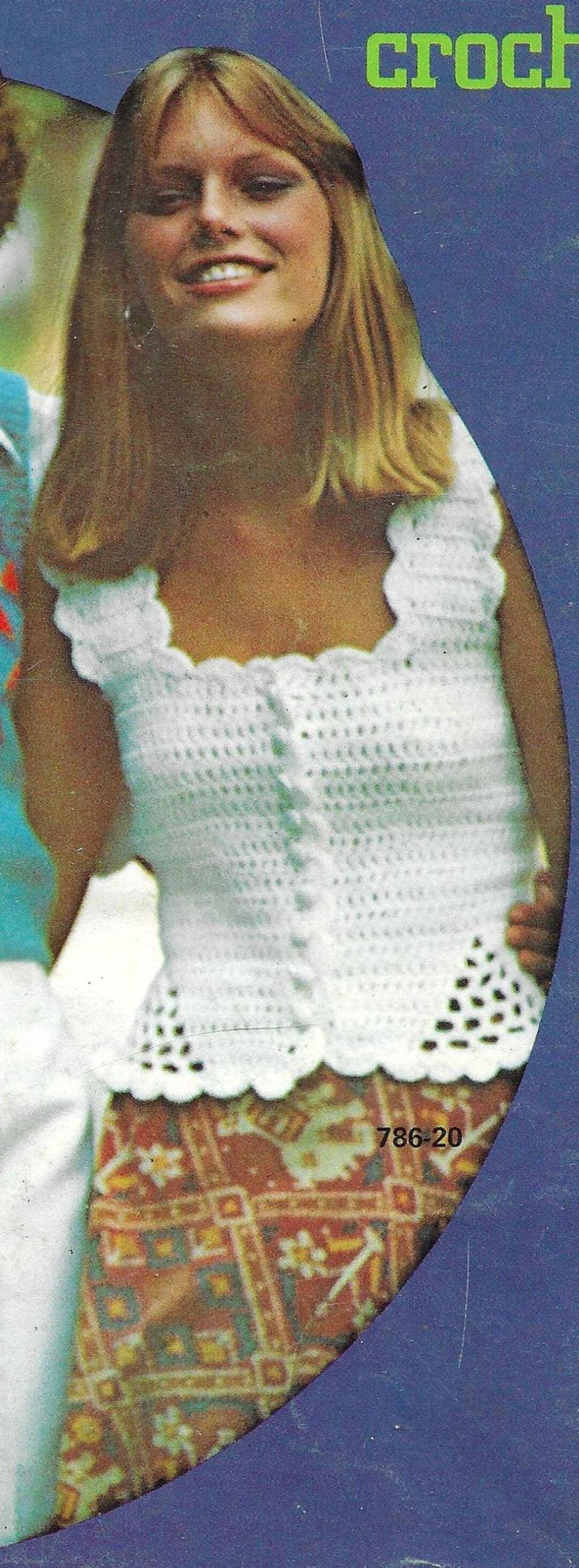 Vintage Crochet Peplum Camisole Top Pattern PDF - Etsy