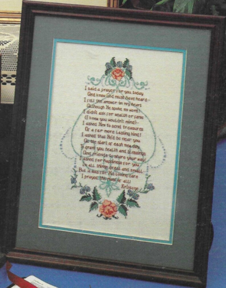 Poem "i Said A Prayer" Cross Stitch Pattern PDF - Etsy