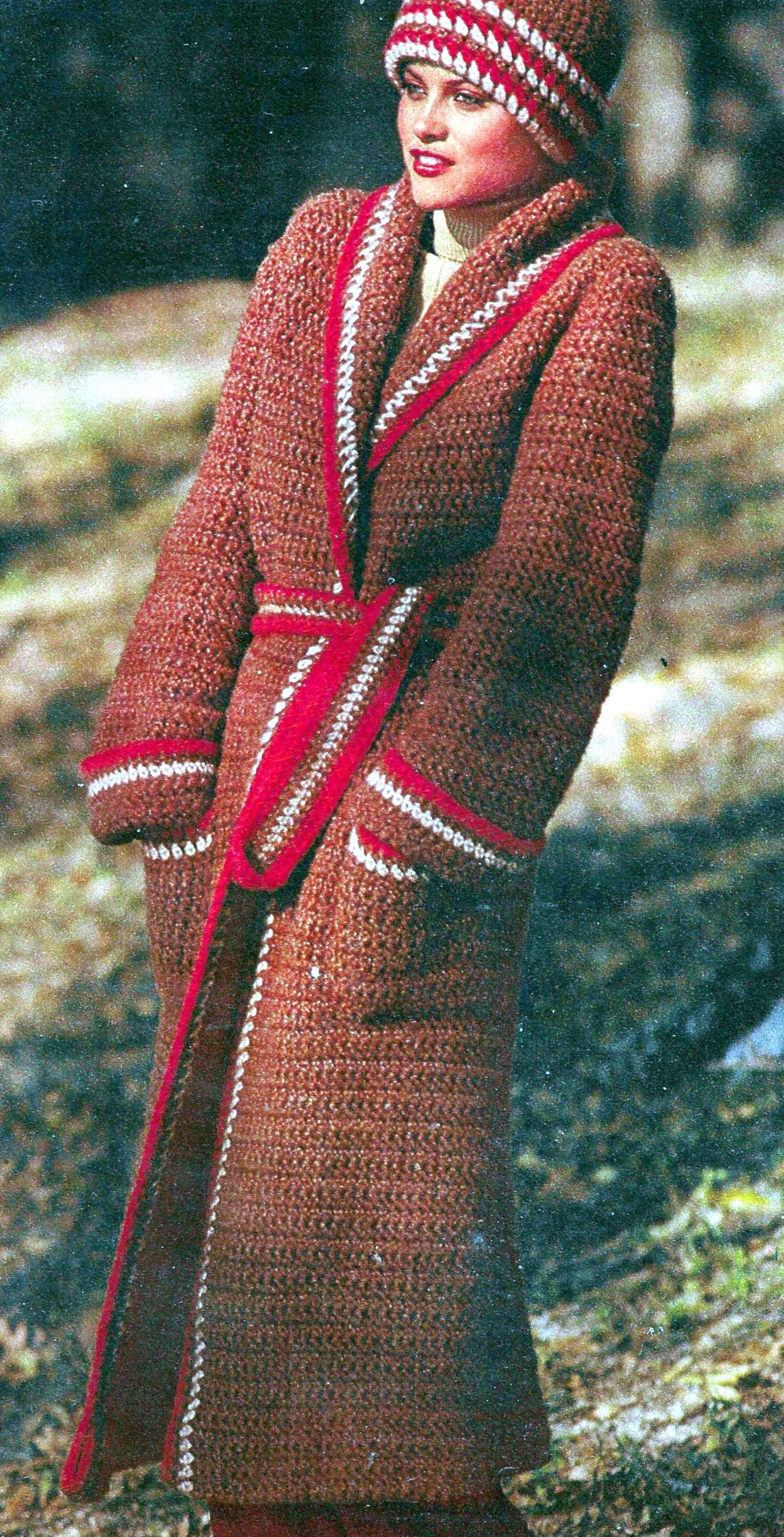 Vintage Crochet Housecoat Pattern PDF, Women's Sizes 6-38 - Etsy