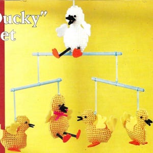 Duck Mobile, 3d Picture, Duck Container Plastic Canvas Pattern PDF - Etsy