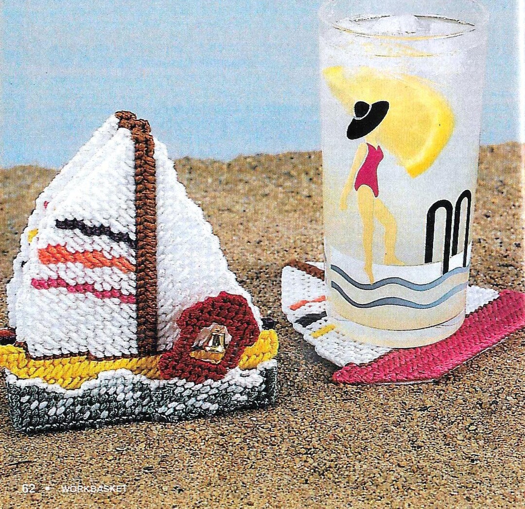 Sailboat Coasters Plastic Canvas PDF - Etsy