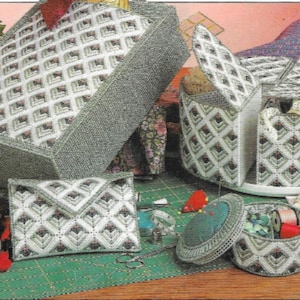 8 Sewing Accessories Plastic Canvas Pattern PDF - Etsy