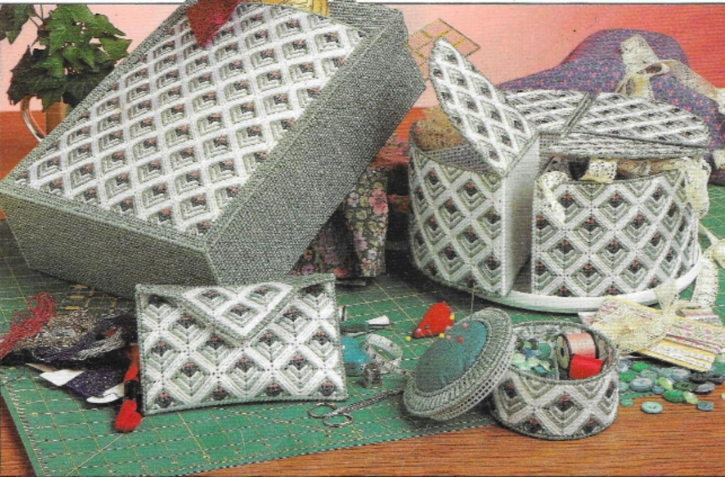 8 Sewing Accessories Plastic Canvas Pattern PDF - Etsy