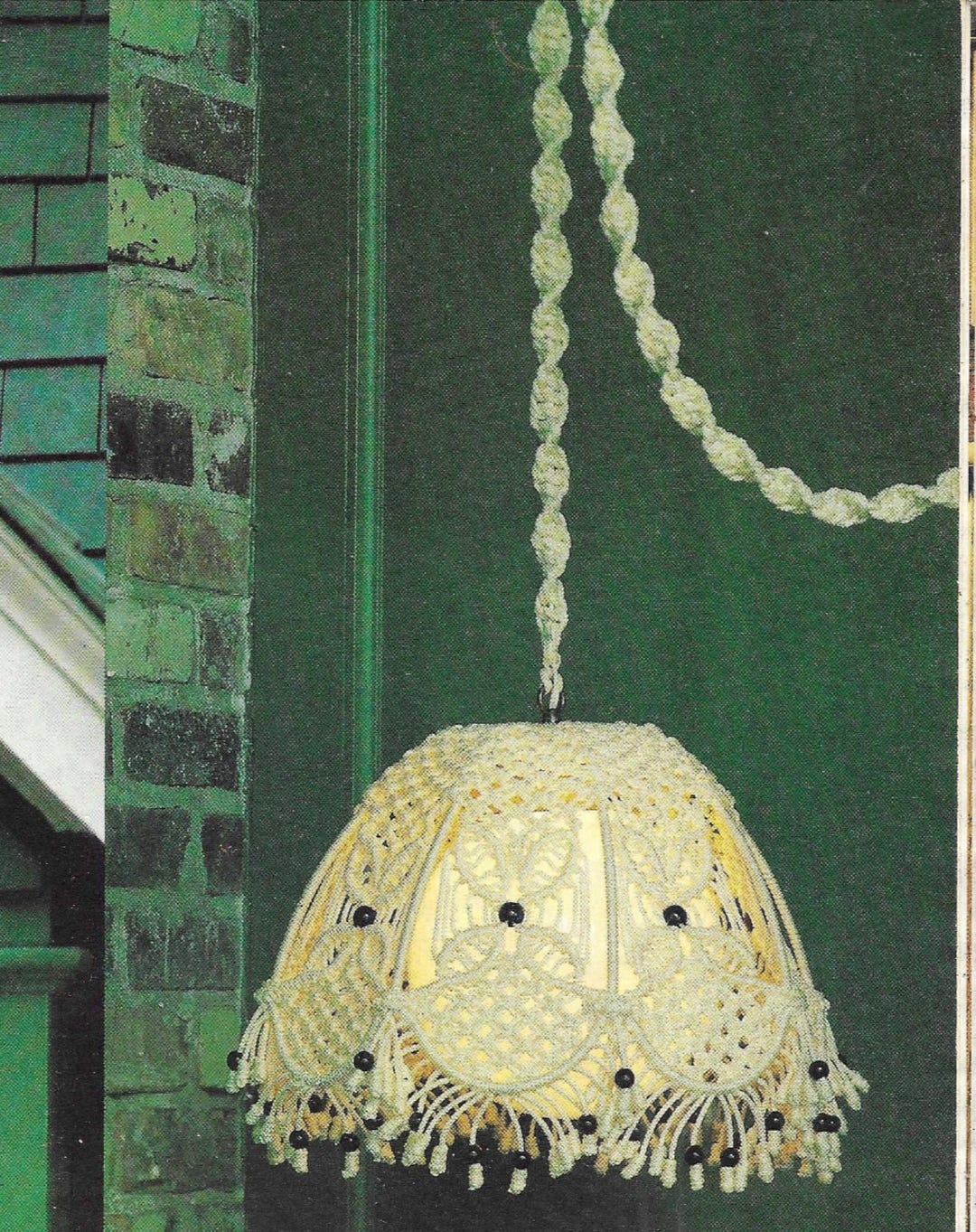 Pretty Petals Hanging Lamp Vintage Macrame Pattern PDF - Etsy