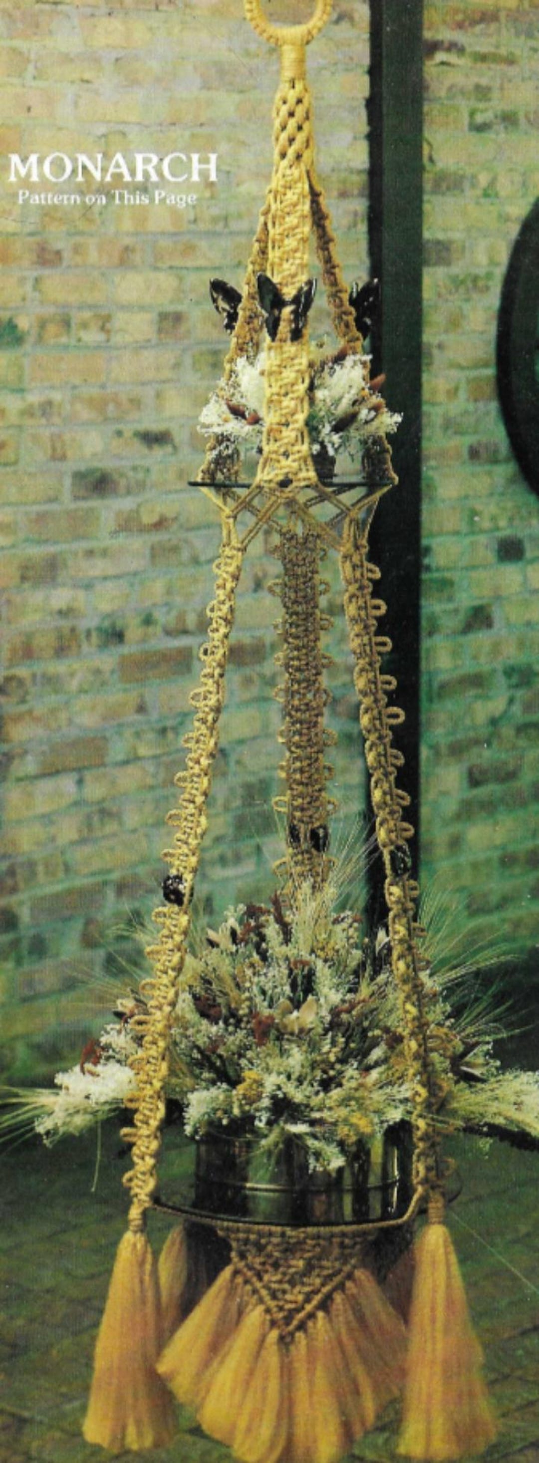 Monarch Hanging Table Vintage Macrame Pattern PDF - Etsy